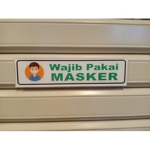 Jual STICKER RAMBU WAJIB PAKAI MASKER - 30X10 - Jakarta Barat - GALAXY ...