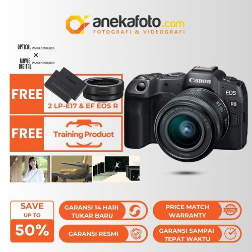 Promo Canon EOS R8 Kit RF 24-50mm IS STM Cicil 0% 3x - Jakarta Pusat ...
