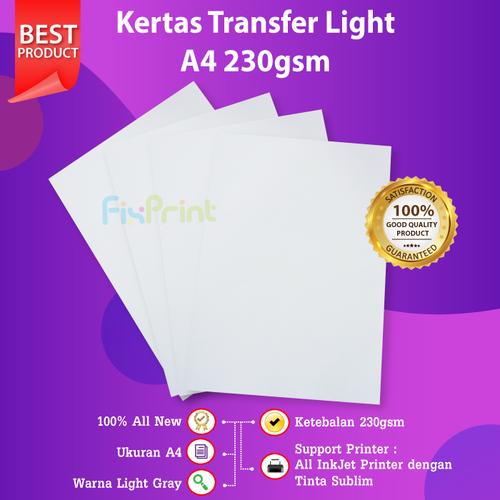 Jual Kertas Transfer Light Xantri A4 230gsm Transfer Paper Light Gray ...