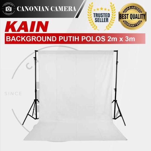 Jual Kain Background Backdrop Foto Studio Putih Polos 2M X 3M - Jakarta ...