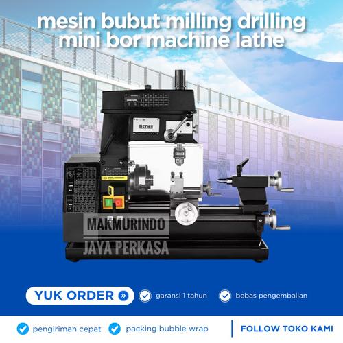 Jual Mesin Bubut Milling Drilling Mini Bor Machine Lathe Multifunction ...