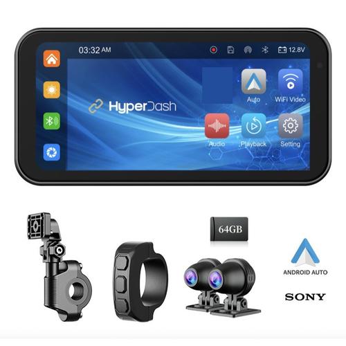 Jual HyperDash Motorcycle Smart Screen Dashcam TPMS Camera Motor Dash Cam Wireless Android Auto ...