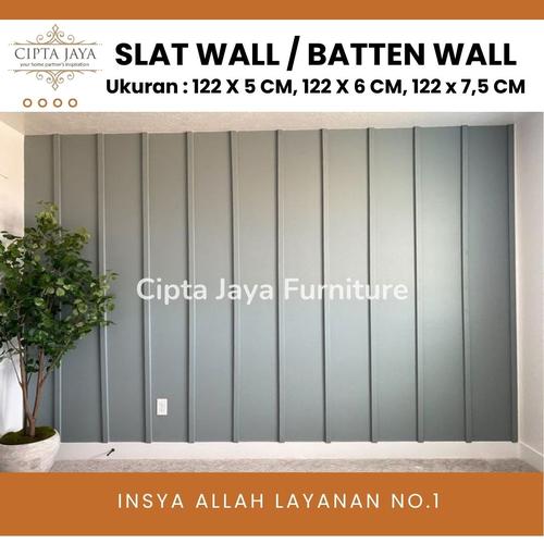 Jual Dekorasi Slat Wall Batten Panel Wall List Dinding Lebar 5 6 7,5 cm ...