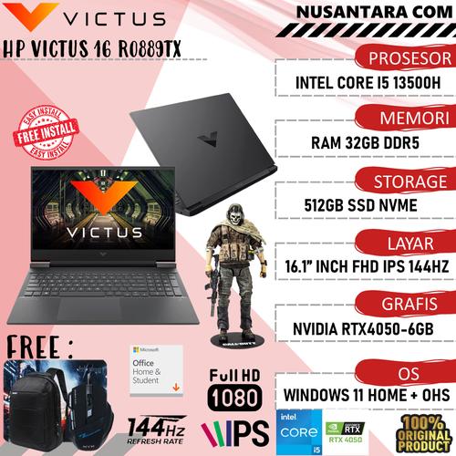 Jual (Resmi) Laptop Gaming HP Victus 16 R0889TX Intel Core i5 13500H ...