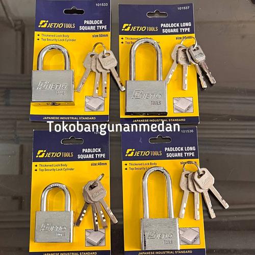 Jual Jetjo tools - Gembok putih leher pendek panjang 40 mm / 50 mm ...