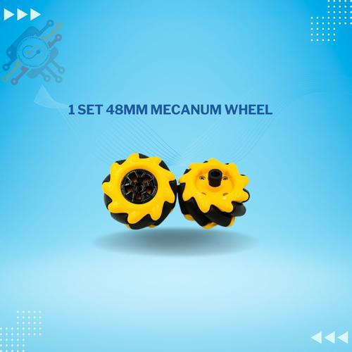 Jual 48 mm Mecanum Wheel Omnidirectional Roda TT Hub Coupling Robot ...