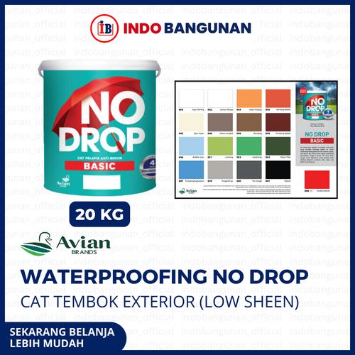 Jual CAT WATERPROOFING NO DROP BASIC PAIL 20KG - creamy y12 001, + kuas ...