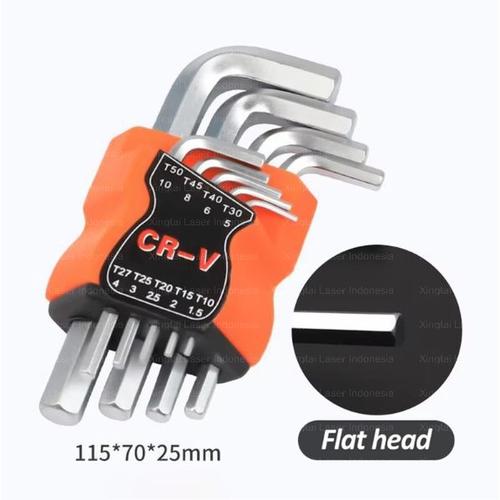 Jual Kunci L Set / Wrench Set Allen Key Hexagonal CR-V STEEL FORGED ...