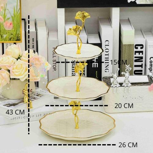Jual Rak Makan Kue Mewah Buah Cake Plate Stand Display - Rak Tingkat 3 ...