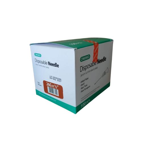 Jual Needle/Jarum OneMed ukuran 26G - Kab. Karawang - Tirta Medilab ...