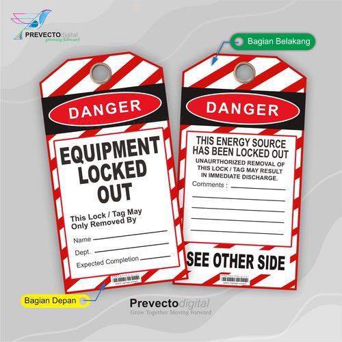 Jual TAGOUT PVC CARD DANGER EQUIPMENT LOCKED OUT TAGOUT LOCKOUT - PVC ...