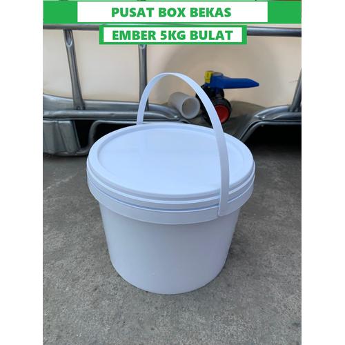 Jual ember plastik 5kg/ember cat 5 liter/pail 5 liter/pail bekas 5 kg ...