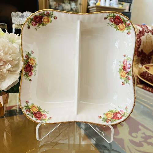 Jual Piring Saji Royal Albert Old Country Roses Sekat 2 Plate Two Part ...