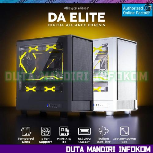 Jual Digital Alliance ELITE - Tempered Glass Compact Mini Tower m-ATX ...