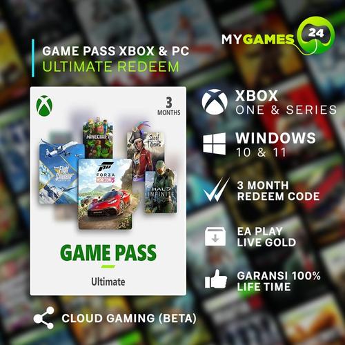 Jual Game Pass Ultimate Code 3 bulan for xbox one series X|S redeem ...