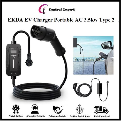 Jual EKDA EV Charger Portable AC 3.5kw Type 2 - Pengisi Daya Kendaraan ...