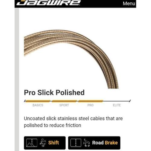 Promo Kabel Dalam Road Shifter JAGWIRE PRO Polished Slick Inner Shift Cable - Jakarta Barat ...