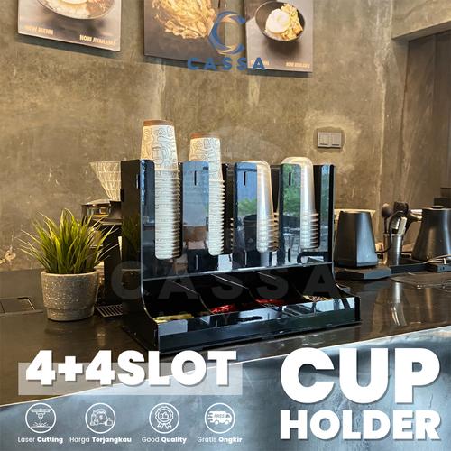 Promo Rak Paper Cup dan Kopi Sachet Organizer Akrilik 4 + 4 Slot ...
