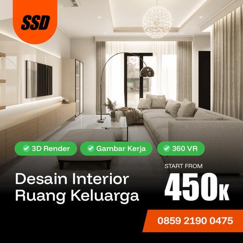 Jual JASA DESAIN INTERIOR RUANG KELUARGA | 3D, 360 VIEW, GAMBAR KERJA ...