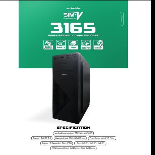 Jual CASING PC/DEKSTOP SIMBADDA SIM V 380w WATT - Jakarta Pusat ...