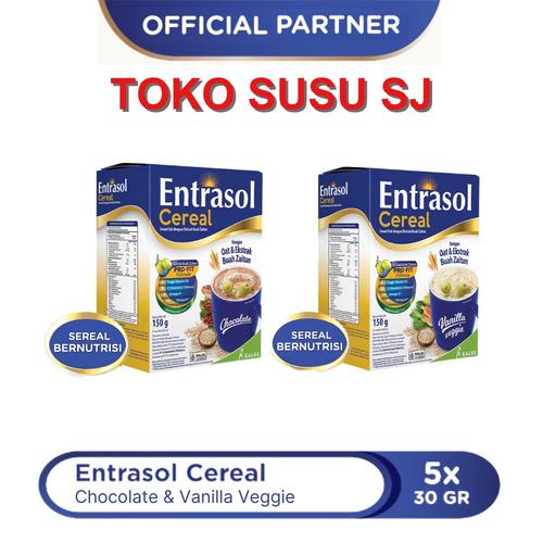 Jual ENTRASOL CEREAL QUICKSTART OAT VANILLA VEGGIE 5 x 30gr/COKLAT ...