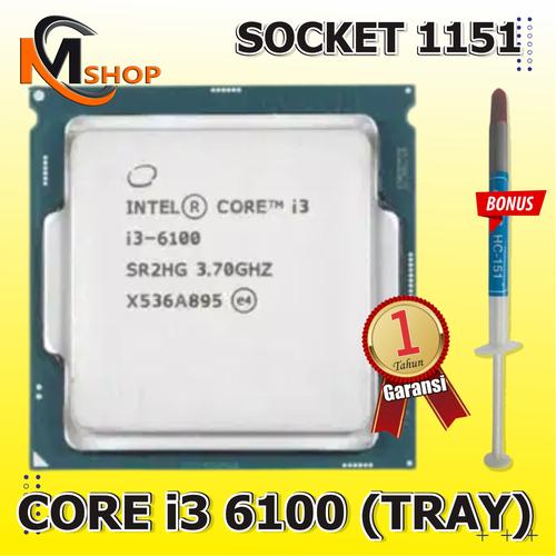 Promo Processor Intel Core i3 6100 i5 6500 6600 i7 6700 Socket 1151 Skylake - I3 6100 - Kab ...