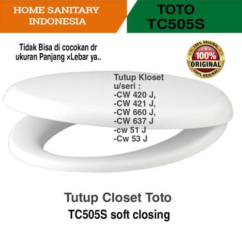 Jual TOTO TC505S Tutup Closet Duduk Soft Close Toilet Seat Cover ...