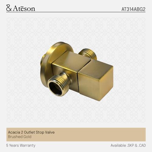 Promo ATESON AT314ABG2 Stop Keran 2 Outlet Kotak Kamar Mandi Gold ...