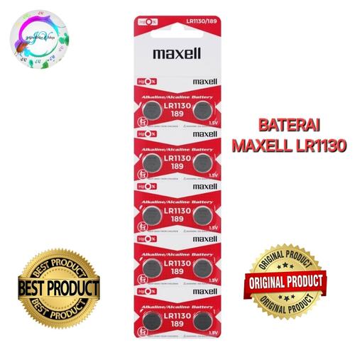 Jual Baterai Maxell LR1130 Original AG10 189 Alkaline Battery Baterai 1 ...