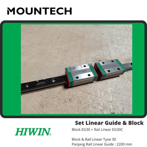 Jual Set Rail Linear Guide Block Hiwin EG30 + EG30C | Panjang 2200 mm ...