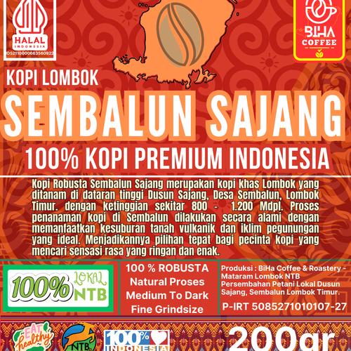 Jual Kopi Robusta Sembalun Sajang - Khas Lombok 200gram - Giling Kasar ...