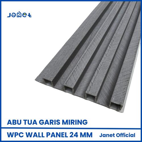Promo WPC Wall Panel ABU TUA GARIS MIRING 3M | T 300cm dan L 17cm | 2 ...