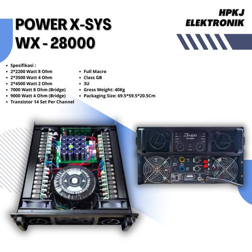 Jual POWER AMPLIFIER 2CHANNEL XSYS WX 28000 POWER XSYS WX 28000 - Kota ...