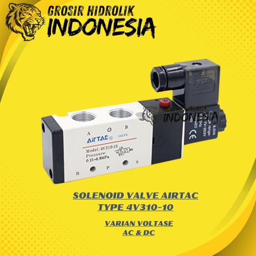 Jual SOLENOID VALVE 4V310-10 SELENOID VALVE AIRTAC TYPE 4V310-10 AC220 ...