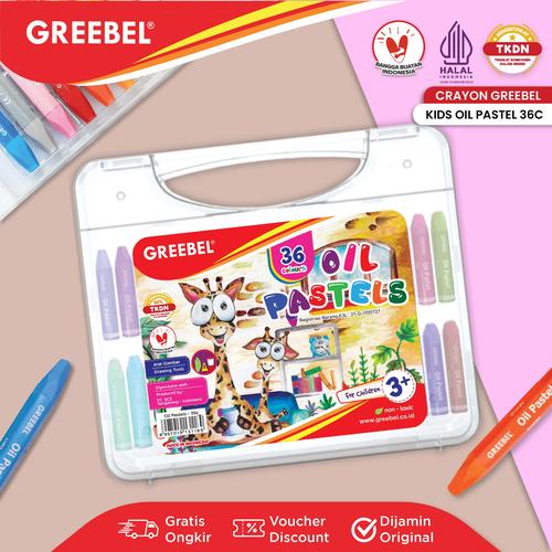 Promo GREEBEL Crayon Krayon Kids 36 Warna / Kids Oil Pastel 36 (KOP36 ...
