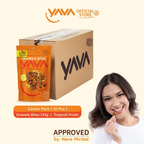 Promo YAVA Carton Pack Granola Bites Tropical Fruits ( 10 x 125g ...