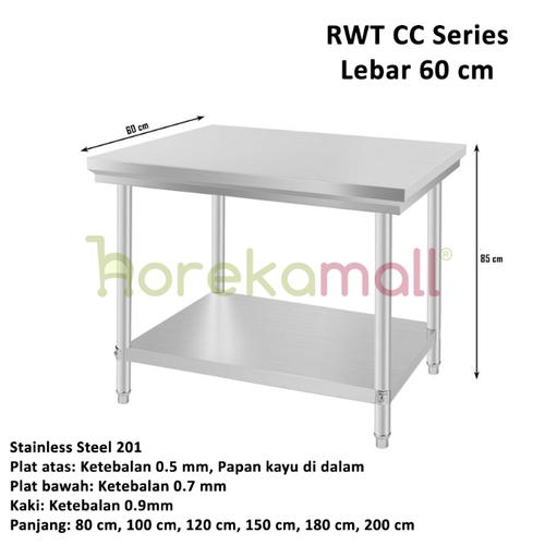 Promo Worktable Kitchen Stainless Steel MUTU - Meja Kerja Dapur Lebar ...