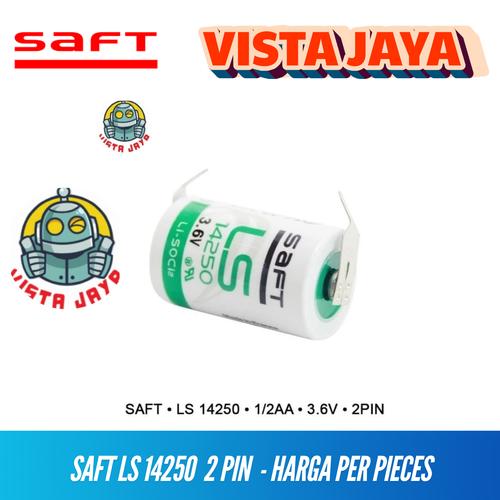 Jual Baterai Lithium Saft PLC LS14250 3.6V 1/2 AA 2 Pin 1200mAh Li ...