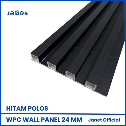 Promo WPC Wall Panel HITAM POLOS 3M | T 300cm dan L 17cm | 2.4cm | pvc ...