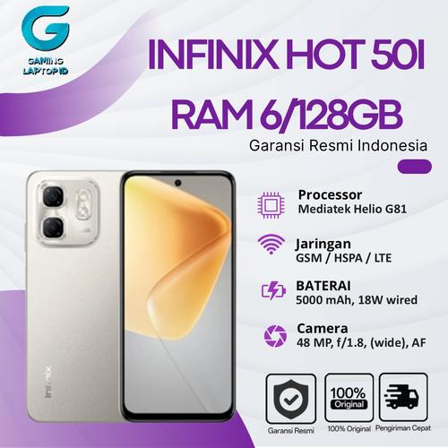 Promo INFINIX HOT 50I (6GB/128GB) Garansi Resmi Infinix Indonesia - Non ...