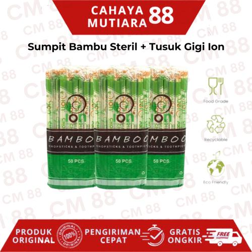 Promo Sumpit Bambu/Bamboo Chopstick Ion + Tusuk Gigi/Toothpick Sterile ...