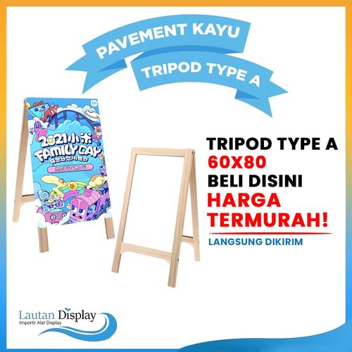 Promo Stand Banner Kayu Lipat Standing Banner Segitiga Rangka Plus ...