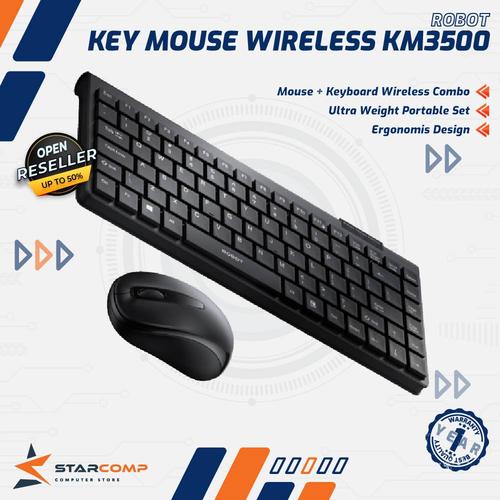 Jual ROBOT KM3500 Keyboard Mouse Bundle Wireless Robot Office - Kota ...