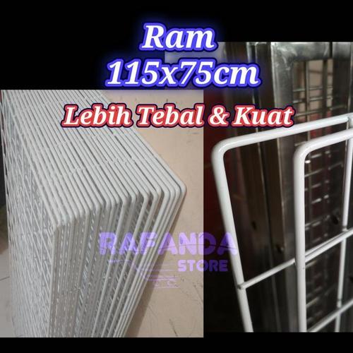 Jual Ram Besi Tebal 115X75Cm Wiremesh Grid Wall Rak Gantungan Aksesoris ...