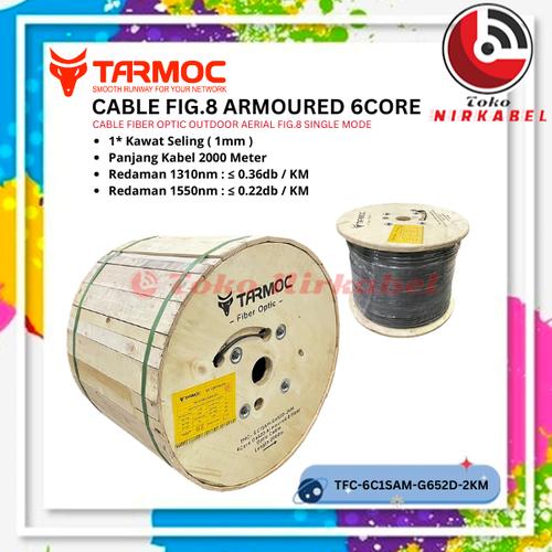 Jual Tarmoc Fiber Optic Cable Fig 8 Armoured 6 Core 2000m | Kabel Fiber ...