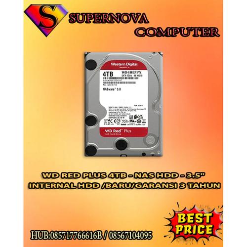 Jual WD Red Plus 4TB - NAS HDD - 3.5" Internal HDD /Baru/Garansi 3 ...
