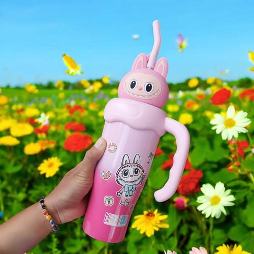Jual Tumbler Labubu Stainless Steel Insulated dengan Handle dan Sedotan ...
