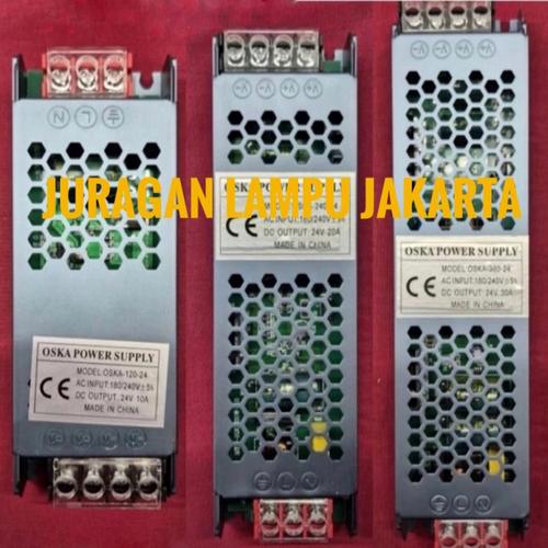 Jual POWER SUPPLY SLIM 24V TRAFO LED STRIP DC 24V BALAST ADAPTOR 24V ...