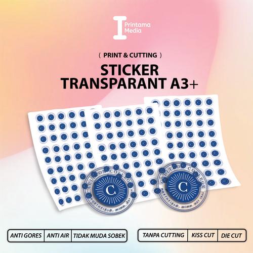 Jual Cetak Stiker Transparan A3+ Print & Cut Label Custom - Tanpa ...