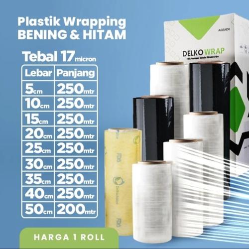 Jual Plastik Wrapping Barang Bening / Hitam 30cm x 250m - Bening - Kota ...